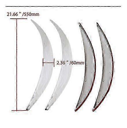 4pcs Chrome Car Wheel Eyebrow Arch Protector Trim Lips Fender Flares ...