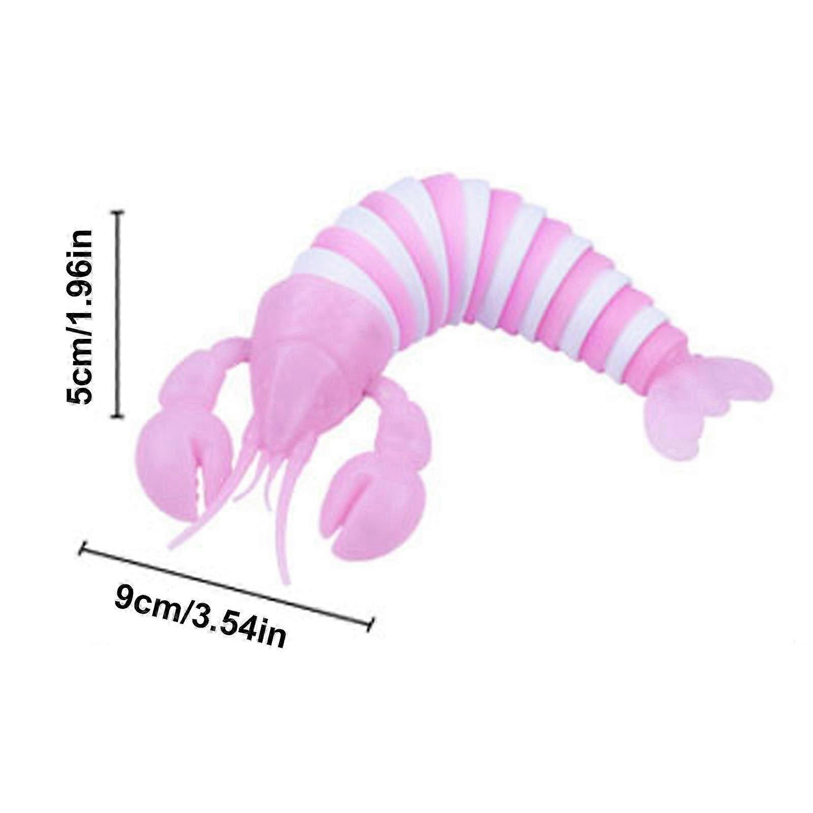 Fidget Lobster Rainbow Caterpillar Articulated Sensory Toy (Luminous ...