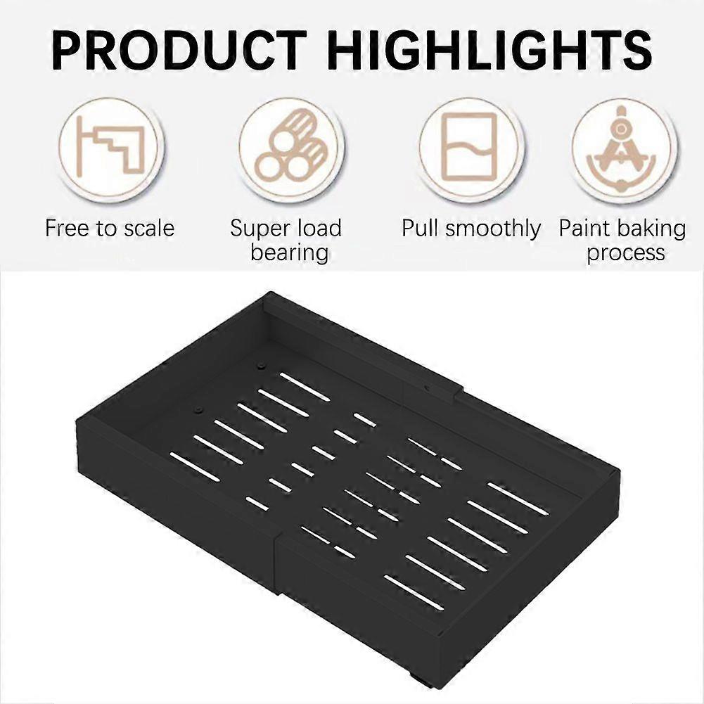 32-52cm Retractable Cabinet Slide-Out Basket - Track Drawer Under-Sink ...