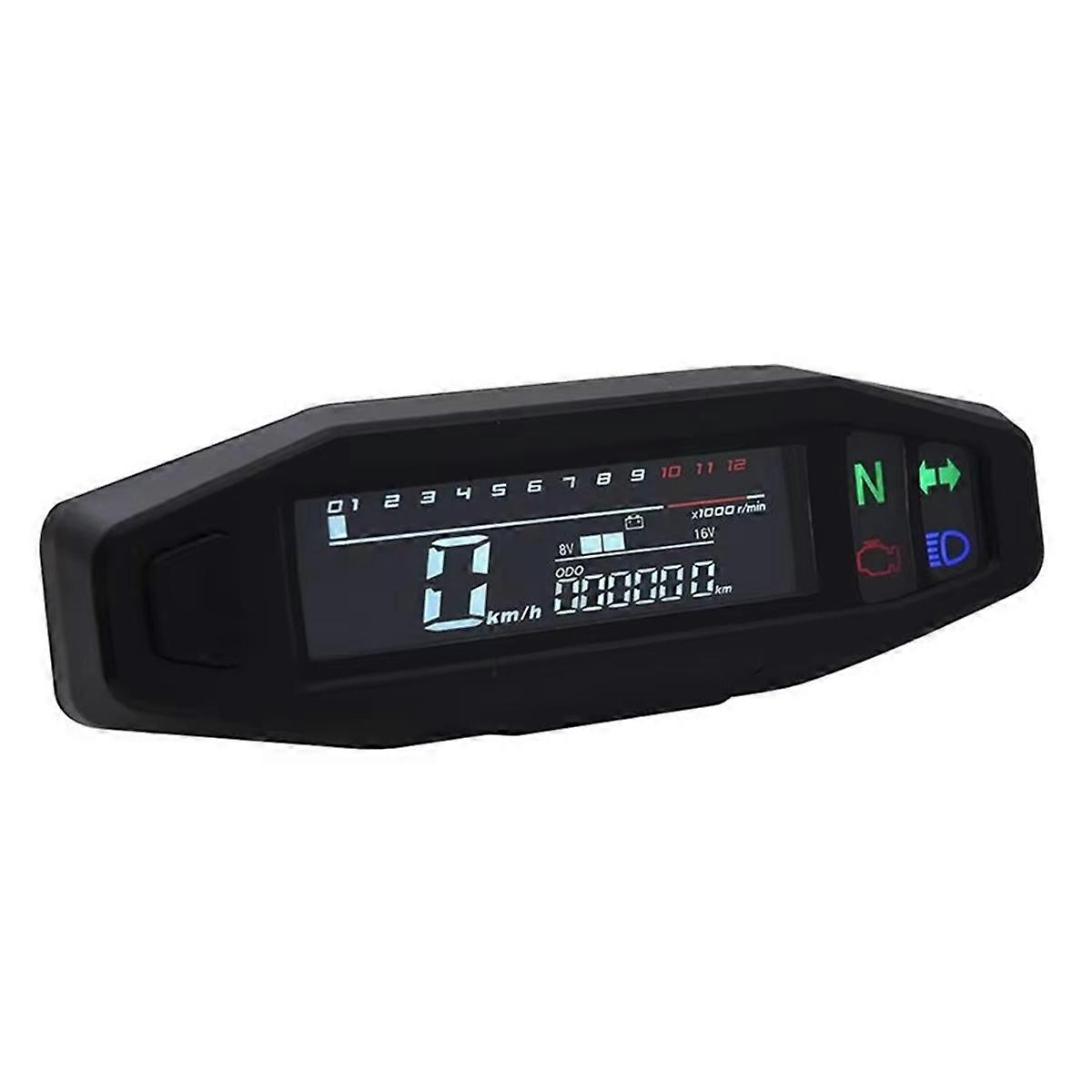Motorcycle Speedometer Oil Gauge Tachometer Universal Digital Meters ...