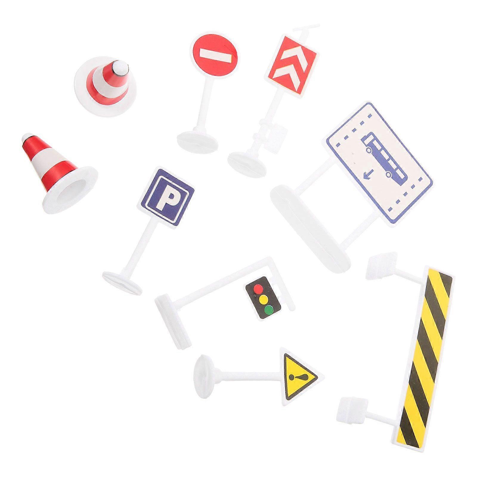 1 Set Street Road Signs Children Traffic Signs Playset Mini Traffic ...