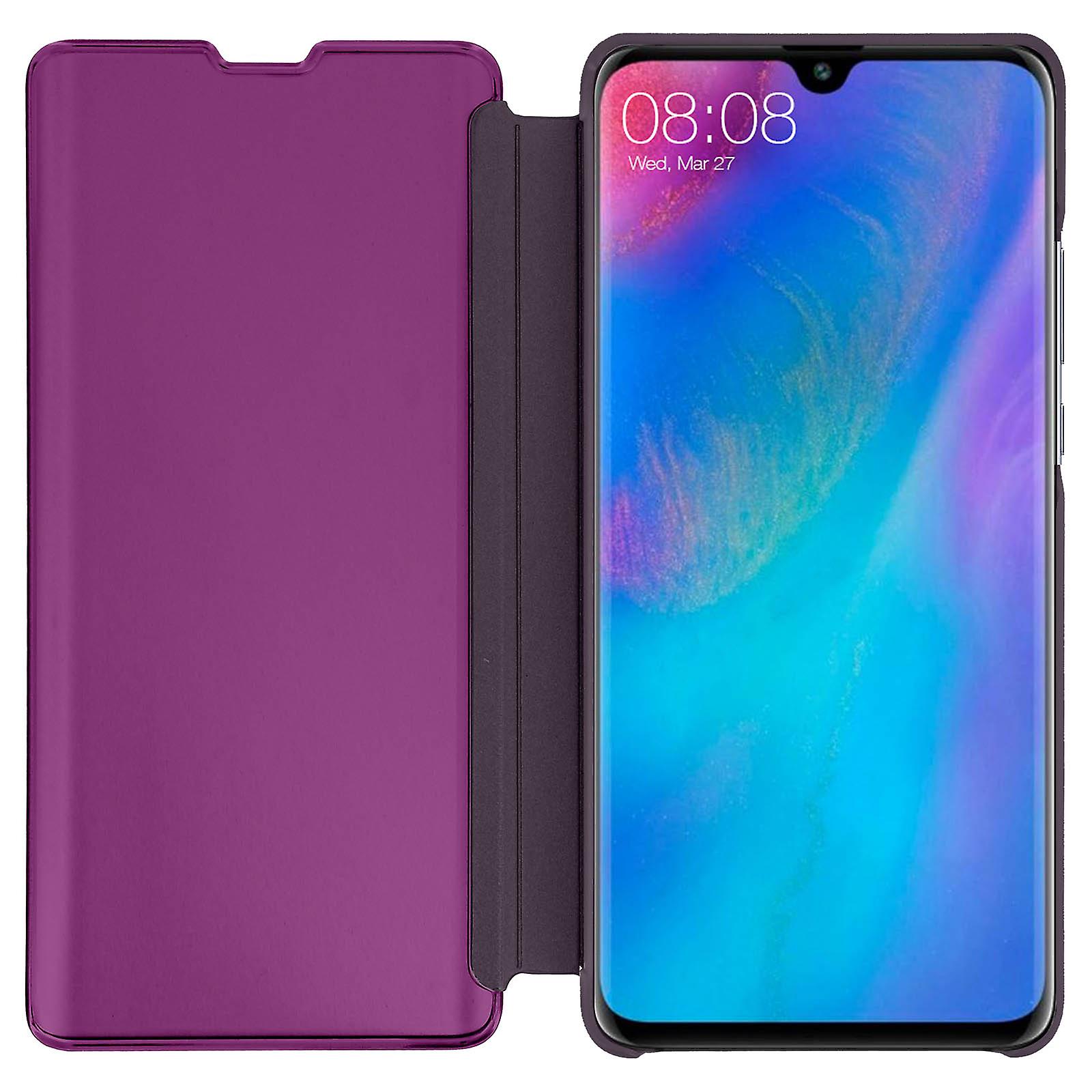 Flip Case, Mirror Case for Huawei P30 Pro, Standing Cover - Purple ...