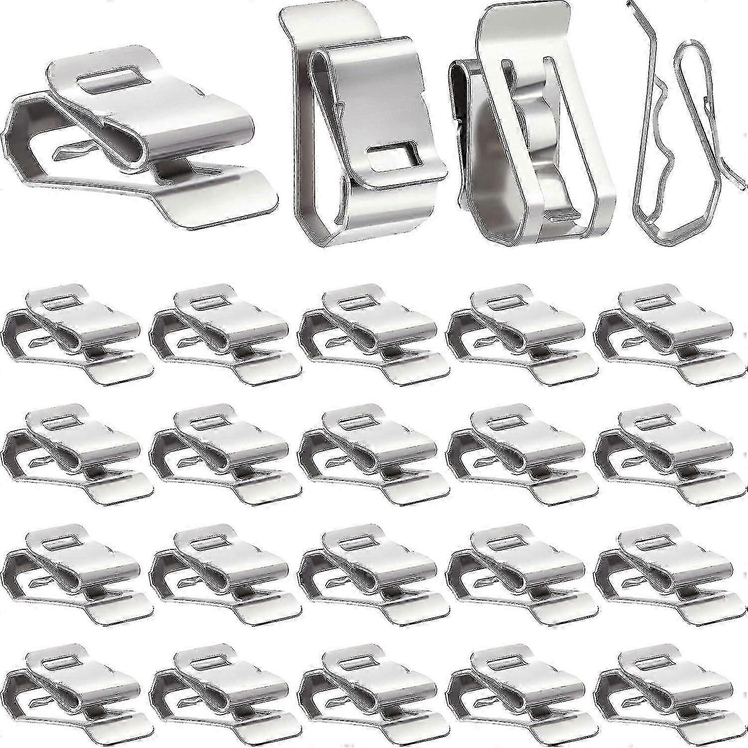 100 Pcs Stainless Steel Cable Clips S Clip Metal Trailer Wire Clip ...