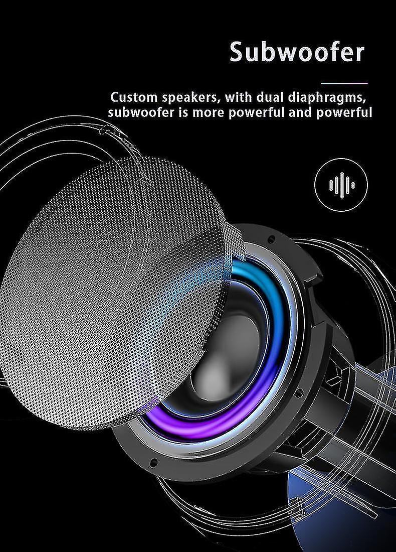 Mini Bass Speaker Powerful Column Bluetooth Portable Dj Sound Box Radi ...