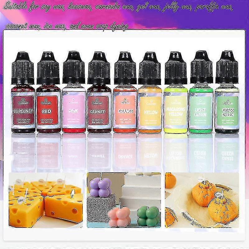 18 Colours Liquid Oil-based Dye For Wax, Vivid Candle Colour Dye For ...
