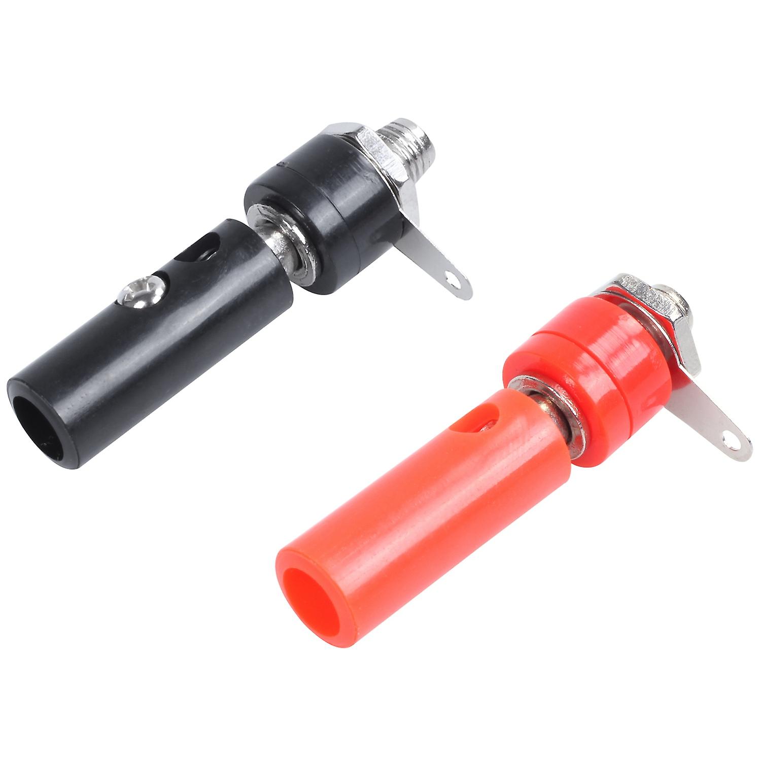 4mm 10pcs Banana Plugs and 10pcs Banana Sockets (Black and Red ...
