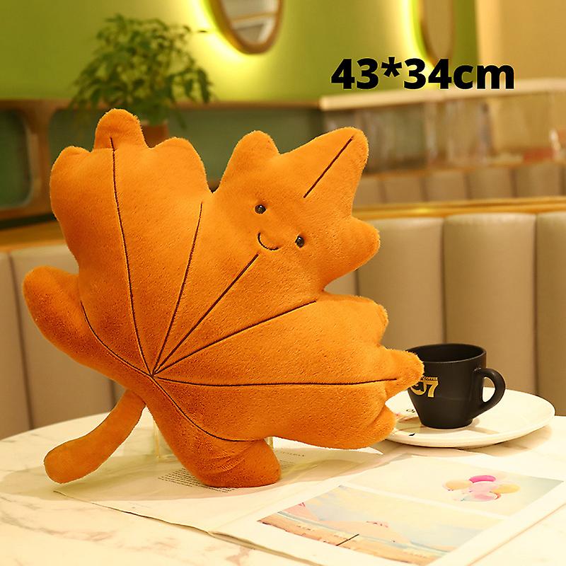Variety Leaves Plush Pillow Kawaii Maple Leaf Ginkgo Leaf Green Leaf ...