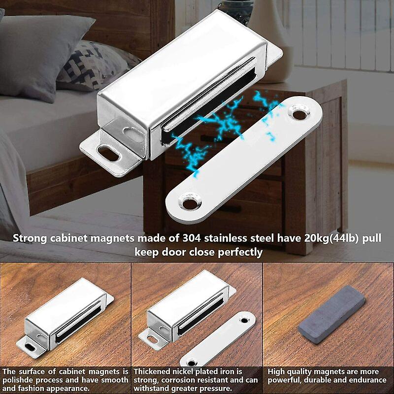 Magnetic Catches Magnets, onehous 20kg Magnetic Door Catch and 12 Screws, 304 Stainless Steel ...
