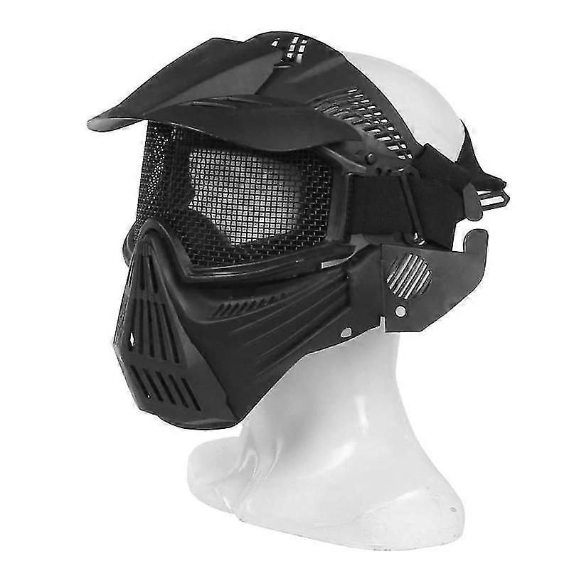Jianghuo Tactical Steel Mesh Mask Breathable Safety Full Face ...