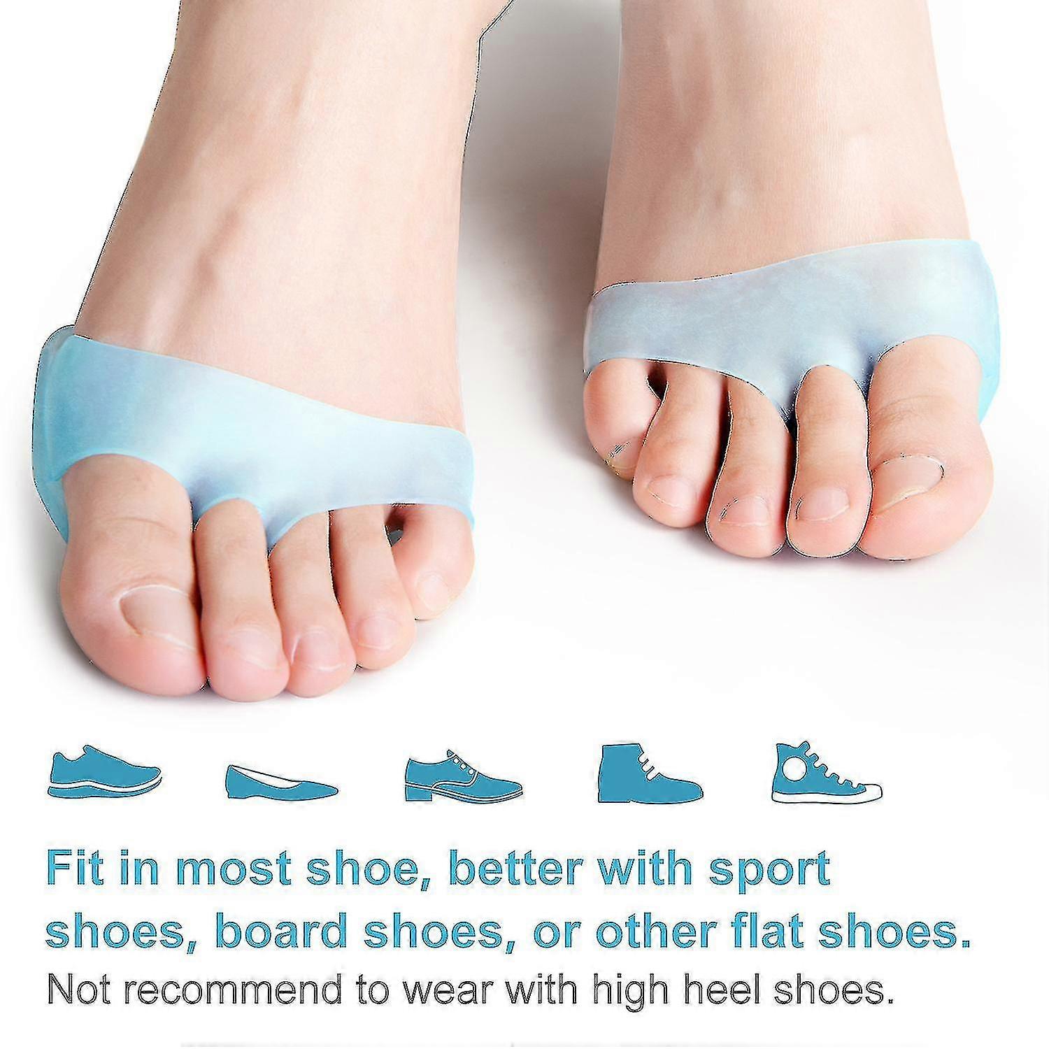 Women's And Men's Metatarsal Pads, 4 Pairs Of Spherical Foot Pads, For ...