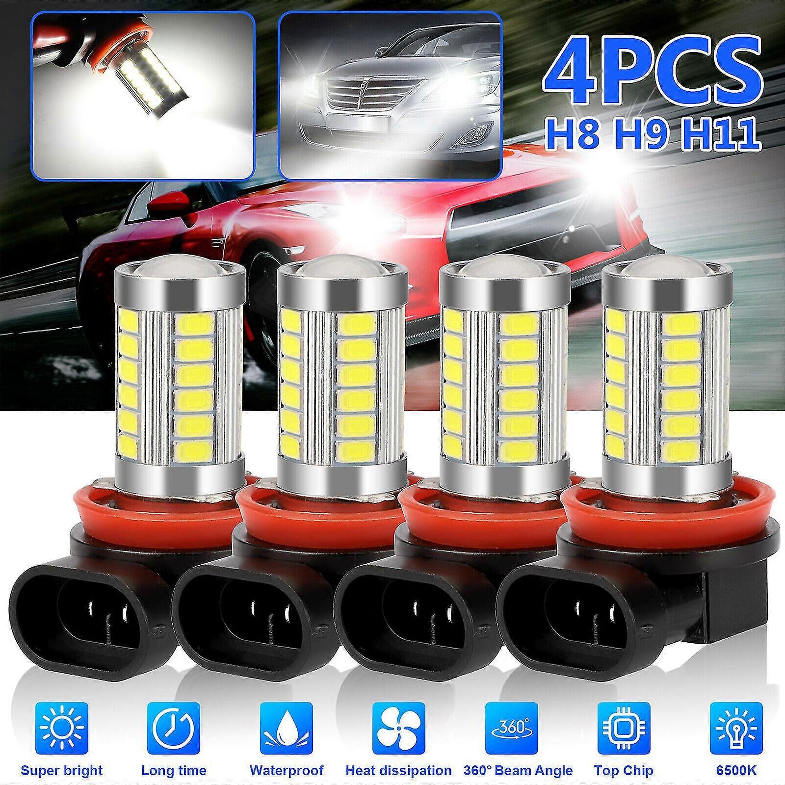 4x H8 H9 H11 Led Headlight Bulb Kit High/low Beam Super Bright 6500k Xenon White | Fruugo DE
