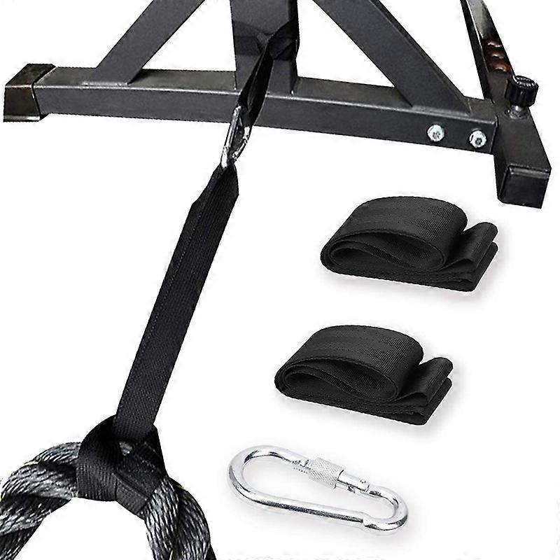Fitness Battle Rope Anchor Strap Kit,Heavy Duty Reinforced Straps,for ...