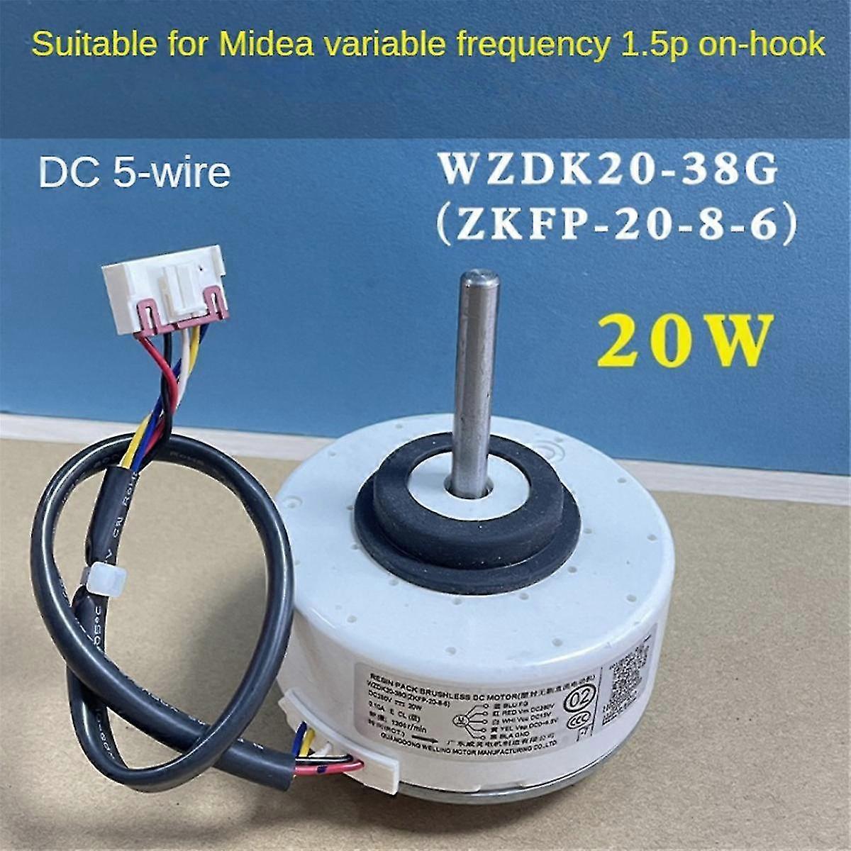 WZDK20-38G Air Conditioner Indoor Motor (ZKFP-20-8-6) 20W Household Brushless DC Fan Motor ...