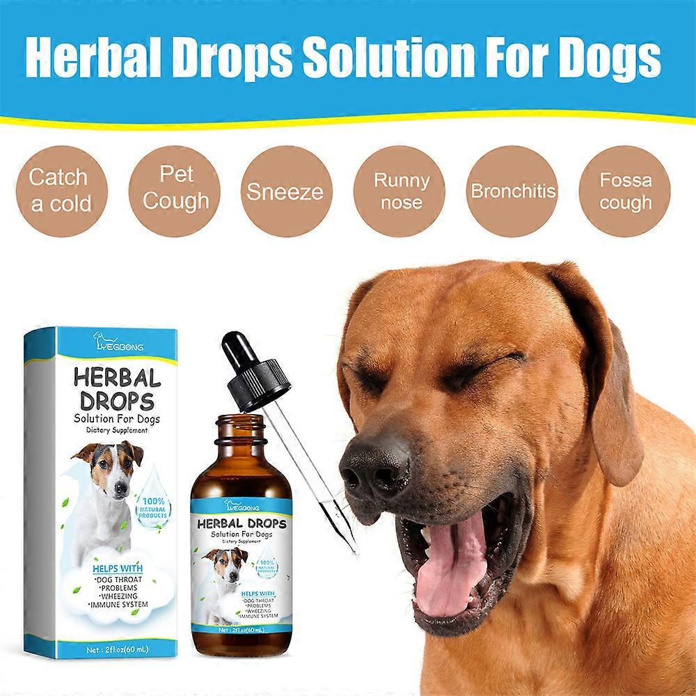 Cough Treatment For Dogs, Herbal Drops Solution For Dogs Dietary ...