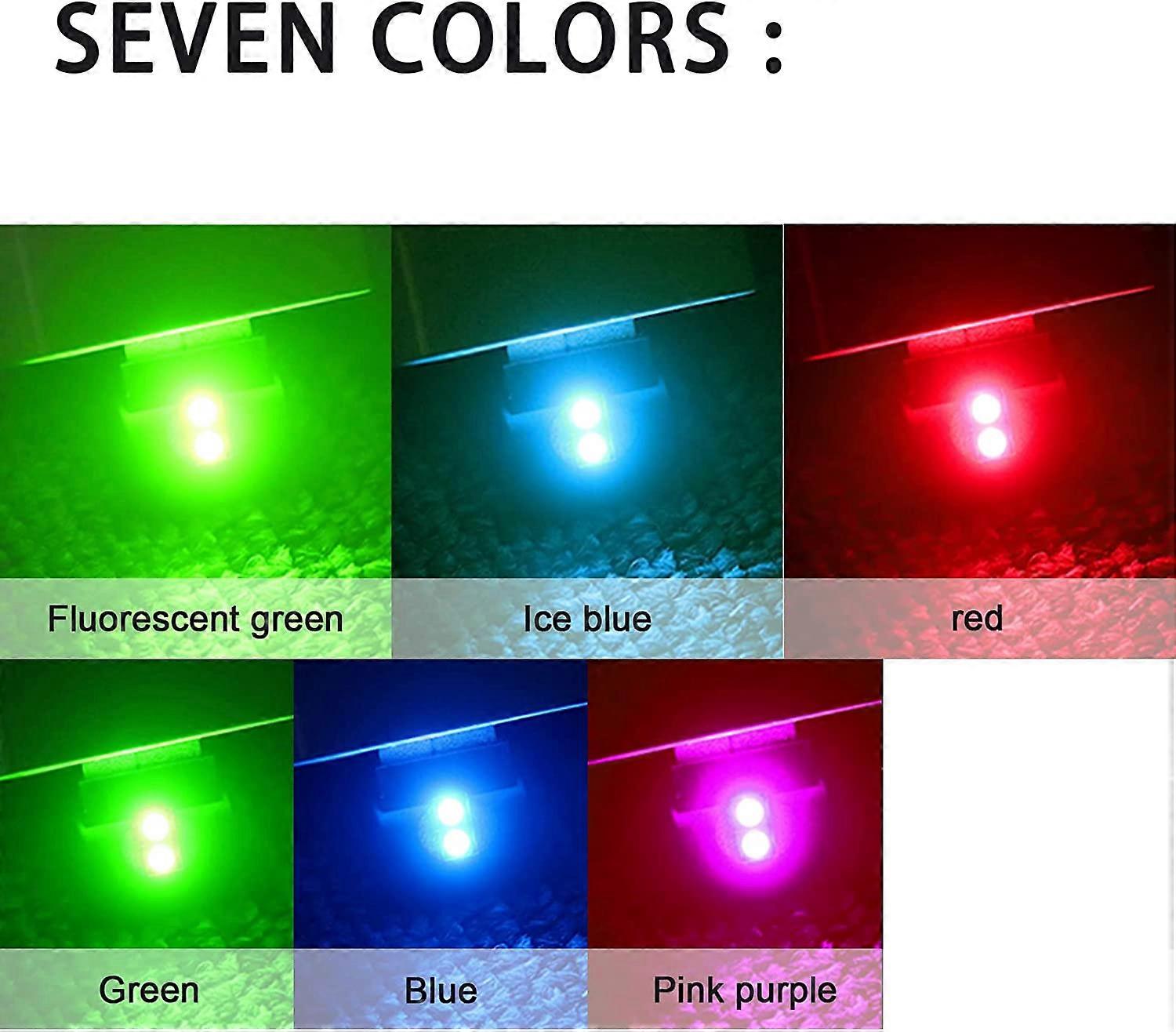 7 Colors Car LED Atmosphere Lights, Mini USB Car Interior Light, USB ...