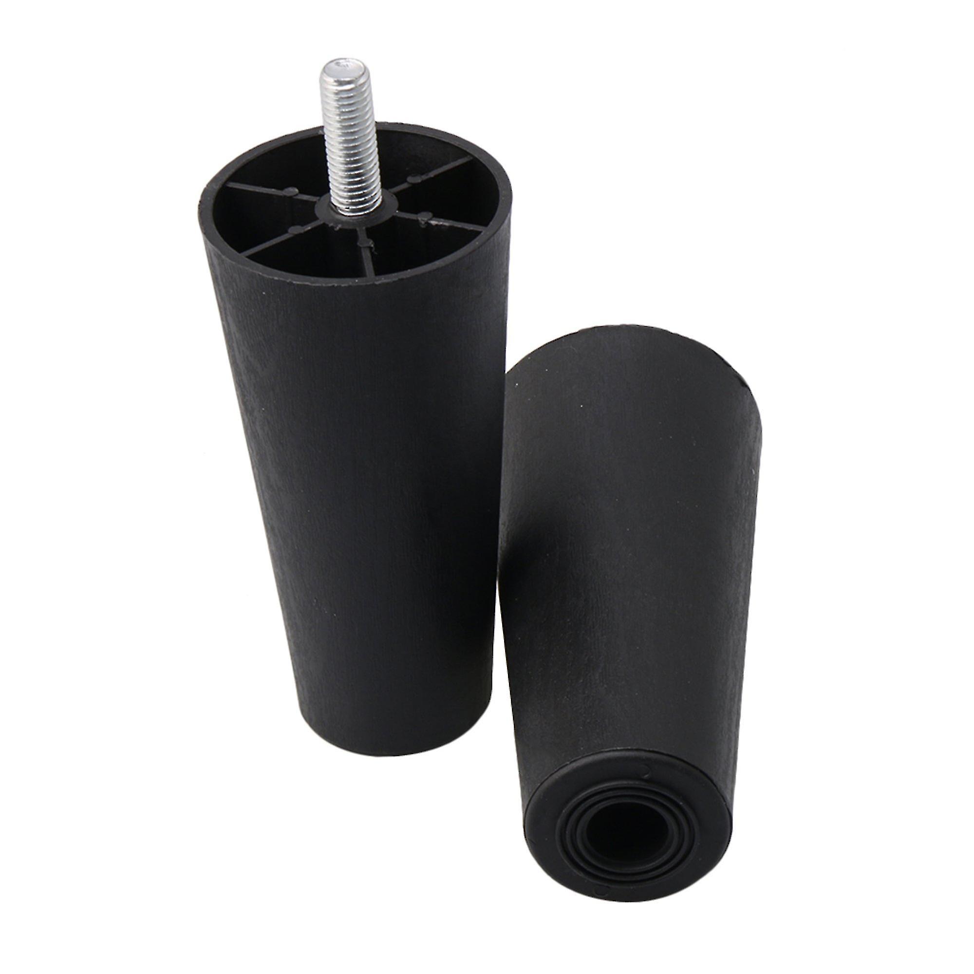 Table legs 8pcs black plastic round tapered furniture legs feet with ...