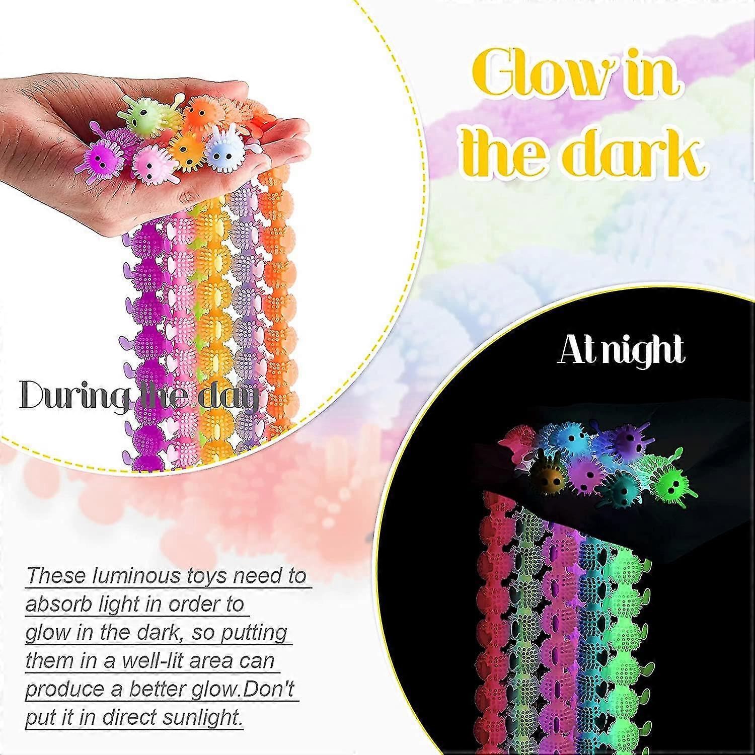 6 Pieces Luminous Caterpillars Fidget Sensory Toy For Anxiety, Stress ...