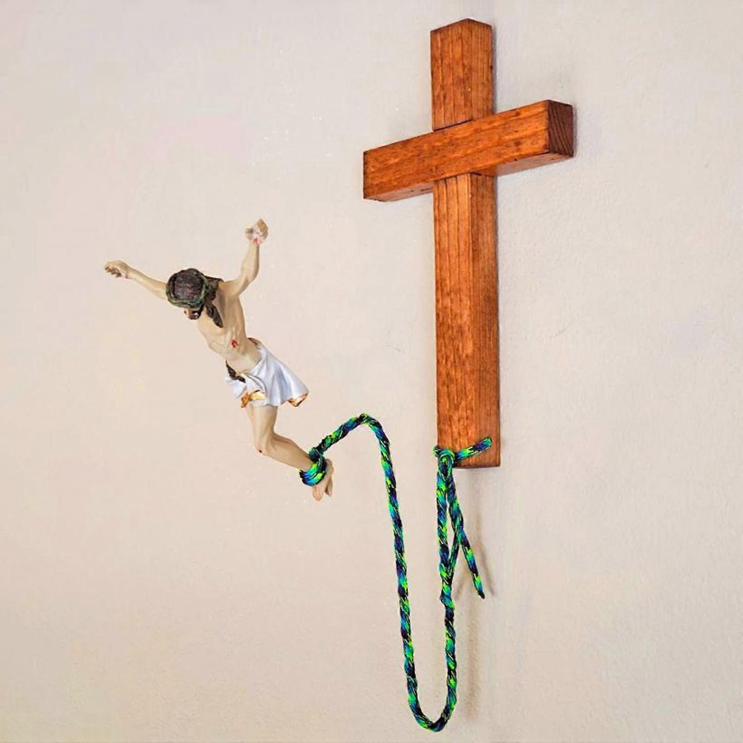 Jesus Bungee Wall Cross Decoration Home Office Church Wall Hanging ...