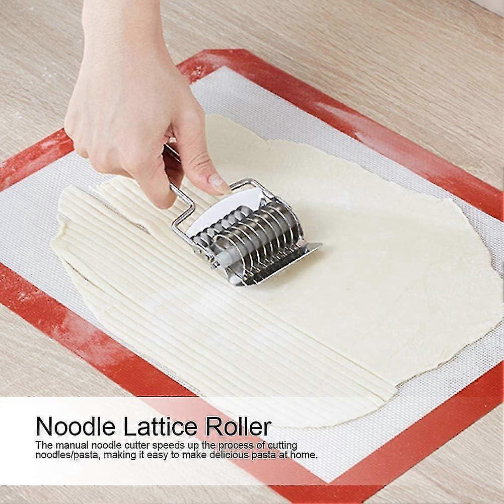 2 Pack Manual Pasta Machine, Stainless Steel Pastry Wheel Roller Noodle ...