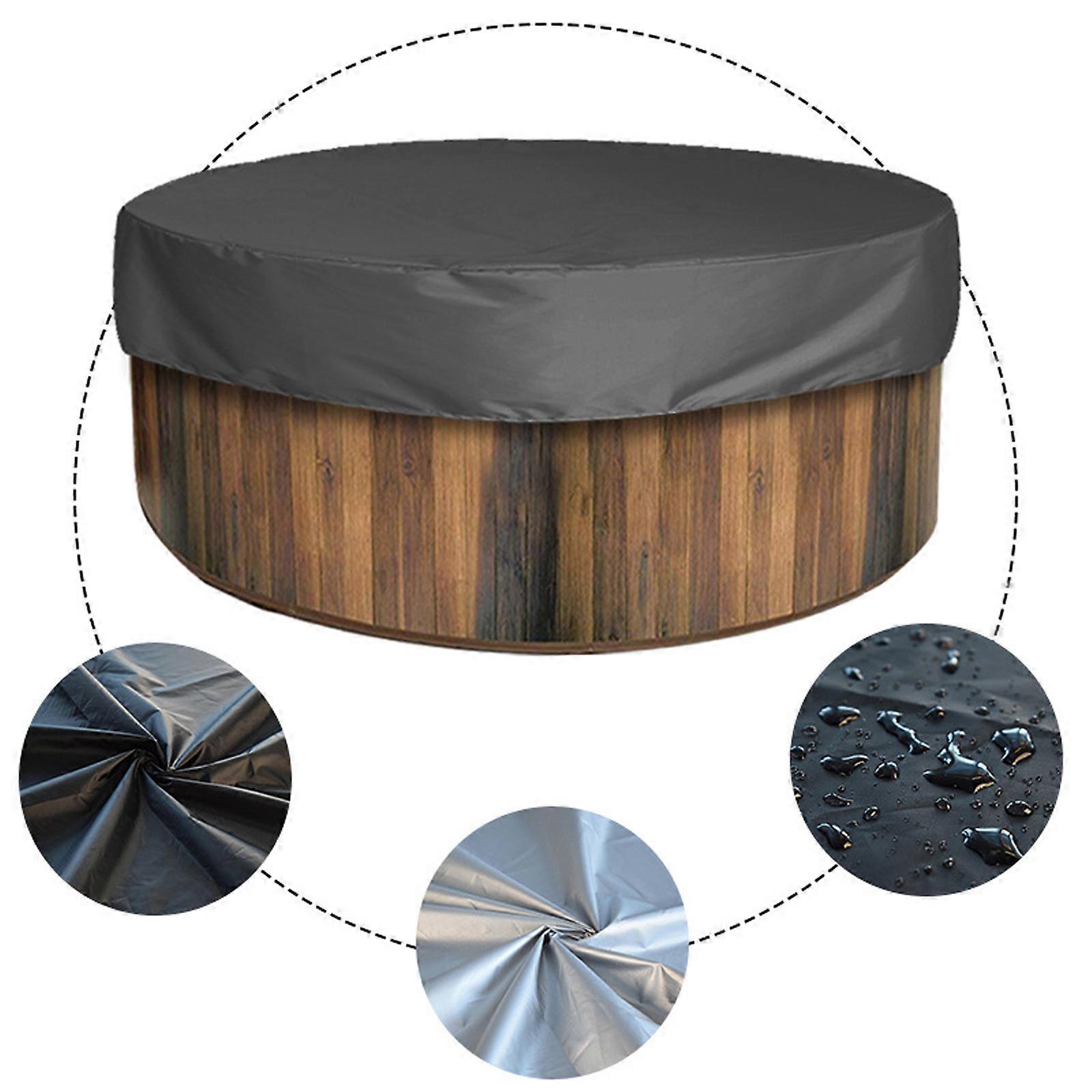 Bathtub Spa Hot Tub Canopy Bathtub Cover Cap Round Waterproof Outdoor ...