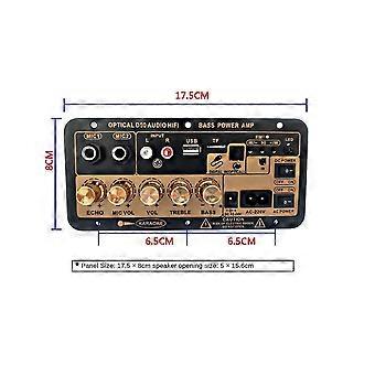 D50 Amplifier Board With Optical Audio Bluetooth Amp Usb Fm Radio Tf ...