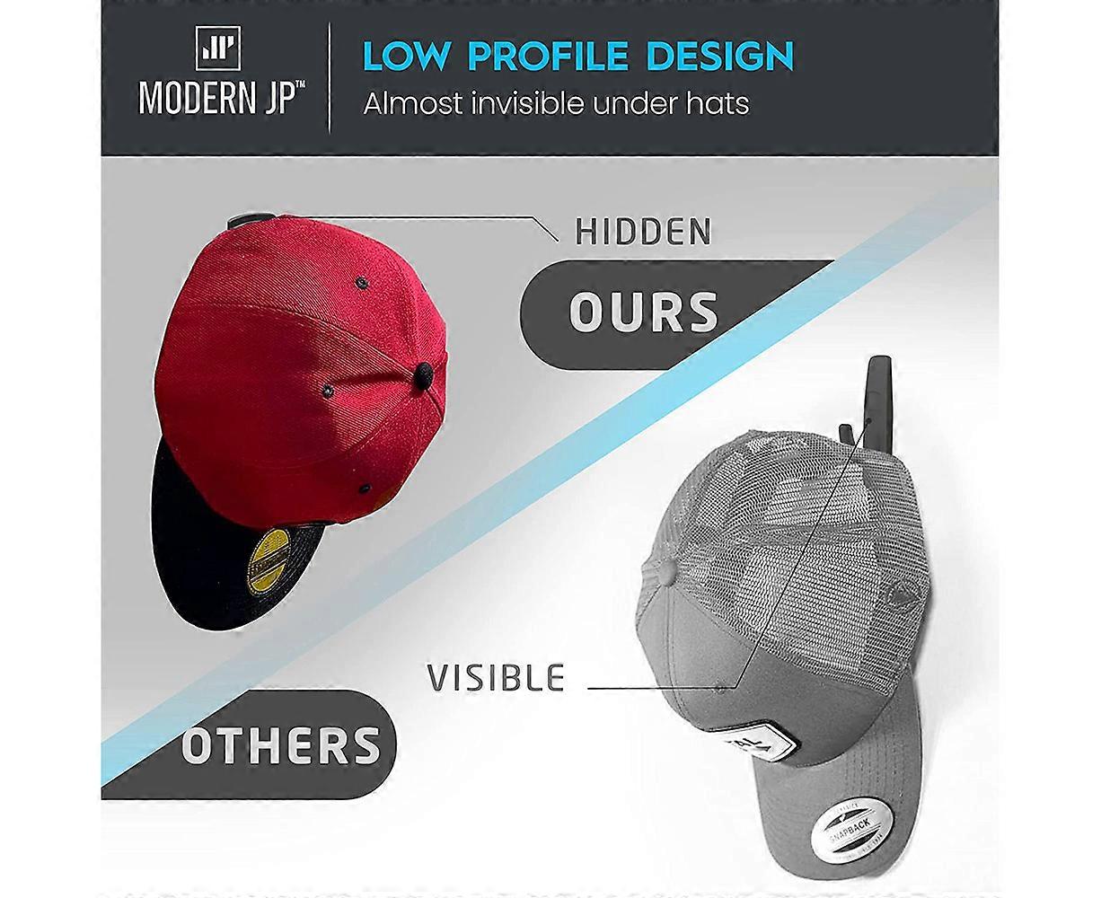 8 Pcs Hat Holder No Drilling Sticky Wall Hook Self Adhesive Baseball ...