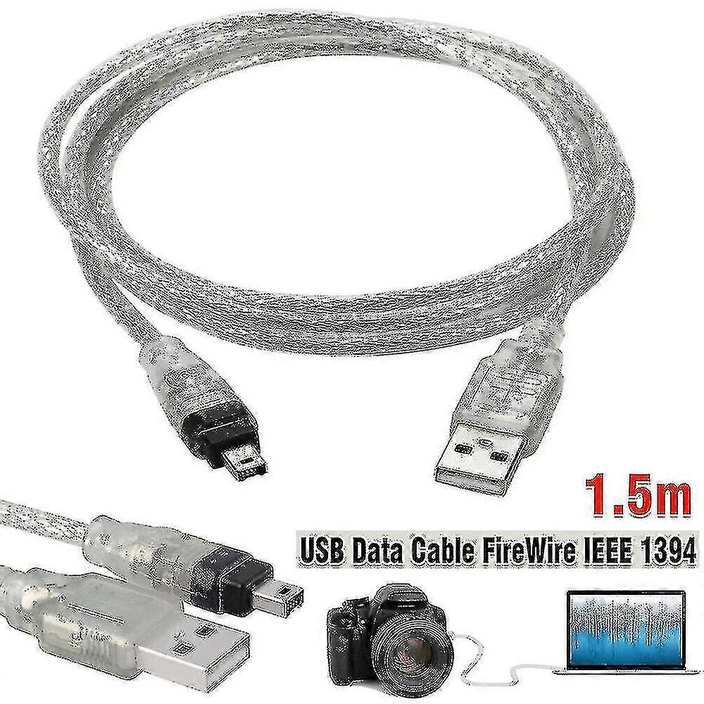 USB to 4-Pin FireWire IEEE 1394 Cable for Mini DV HDV Camcorder PC ...