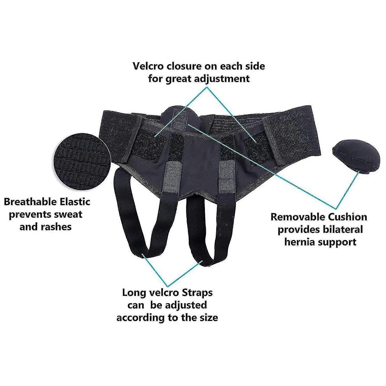 Inguinal Hernia Support Belt Double Groin Hernia Pain Relief Truss ...