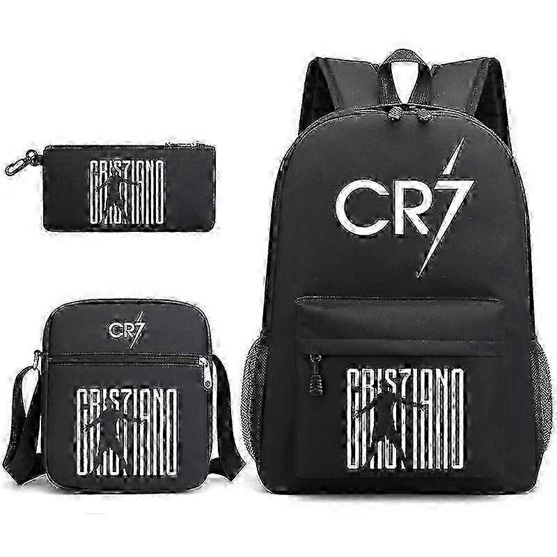 3pcs Football Cristiano Ronaldo Backpack 3d Printe Teens Shoulder Bags ...