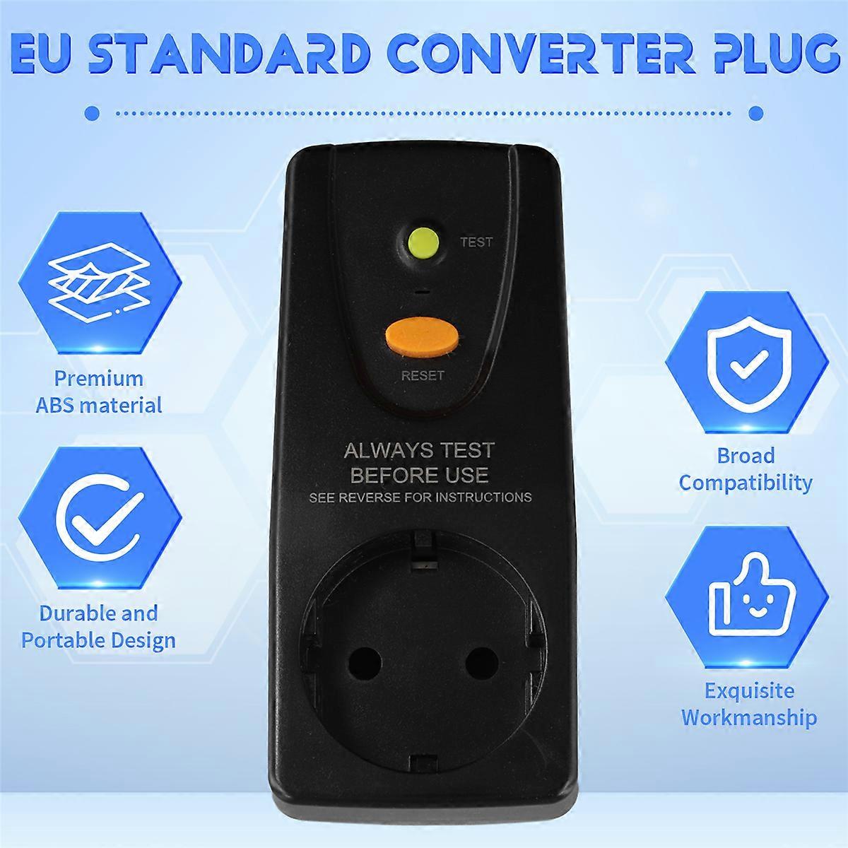 16A Gfci Leakage Protection Plug Home Circuit Breaker Cutout,EU Plug ...