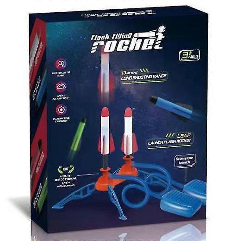 Zihaisheng Rocket Toy, 3 Rockets And Foot Pump Rocket Launcher For Kids ...