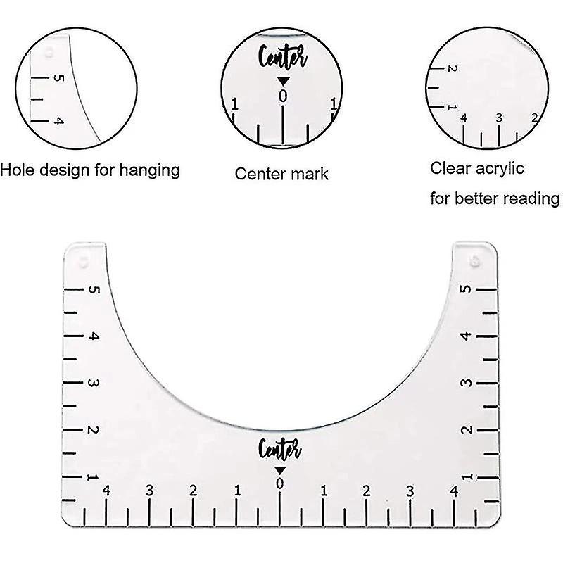 T-shirt Ruler Guide Tool Transparent Acrylic T-shirt Guide Ruler Vinyl ...