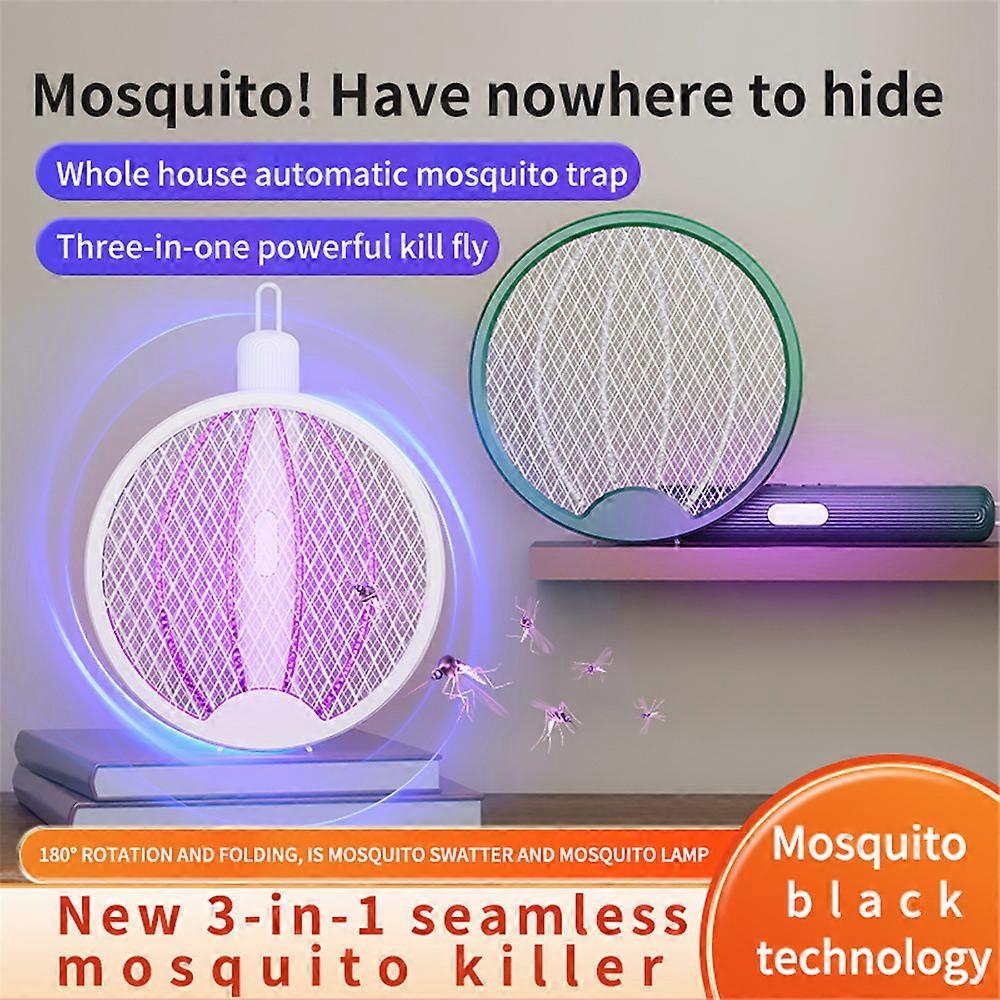 Foldable Bug Zapper Racket Rechargeable Mosquito Swatter Safe Fly ...