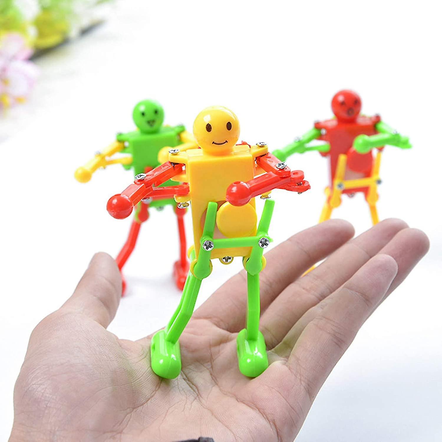 3pcs Wind Up Dancing Robot Walking Robot Toy Funny Clockwork Dancer ...