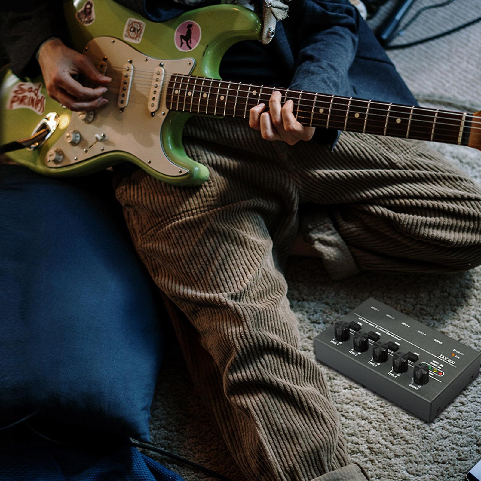 Dx400 Ultra Low-noise 4-channel Line Mixer Mini Mixer Audio Usb Powered ...