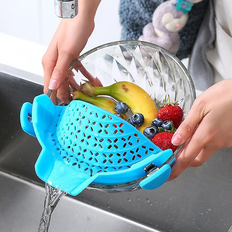 Pasta Strainer and Pot Strainer Kitchen Gadgets - Adjustable Silicone ...