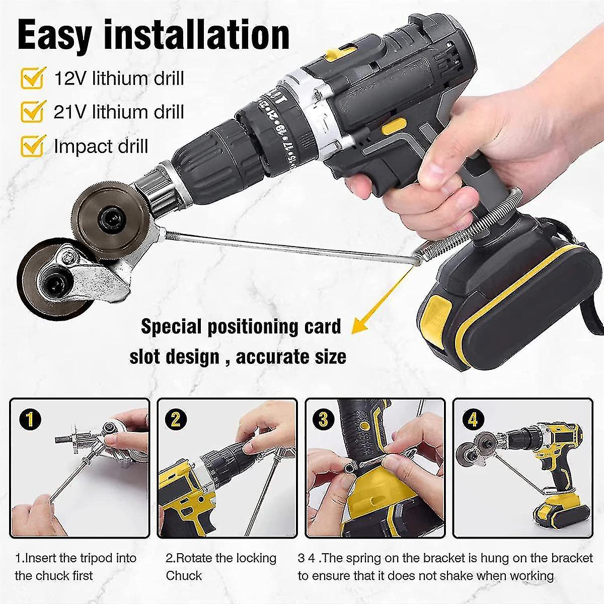 Electric Drill Plate Cutter Attachment Metal Cutter Sheet Metal Cutter ...