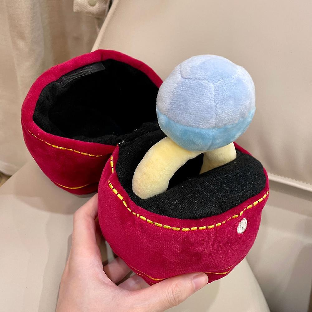 Creative Ring Box Plush Toy Love Ring Case Stuffed Pet Chew Toy Sounds ...