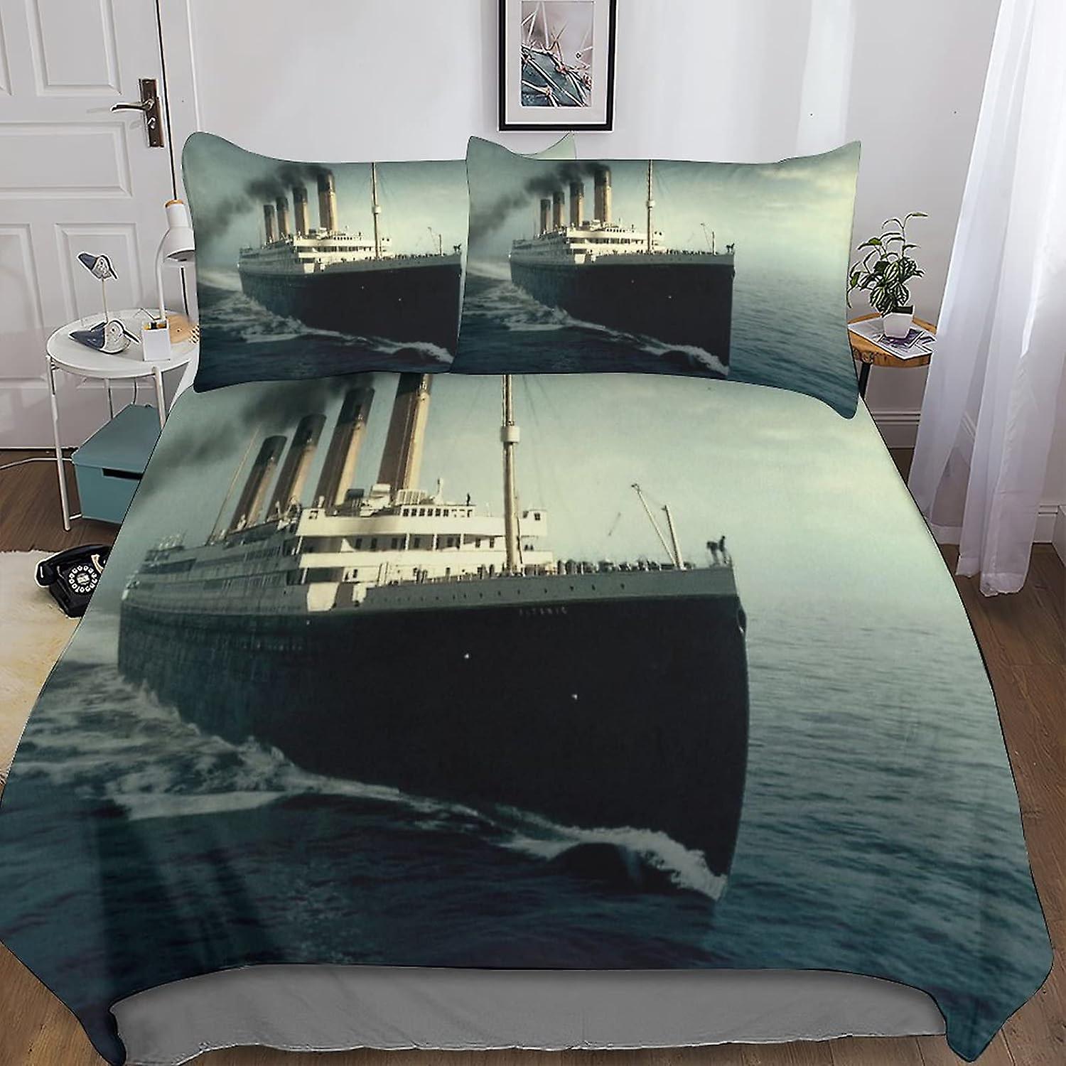 Titanic 3D Printed Quilt Cover Duvet Cover Set with Zipper Soft Easy ...