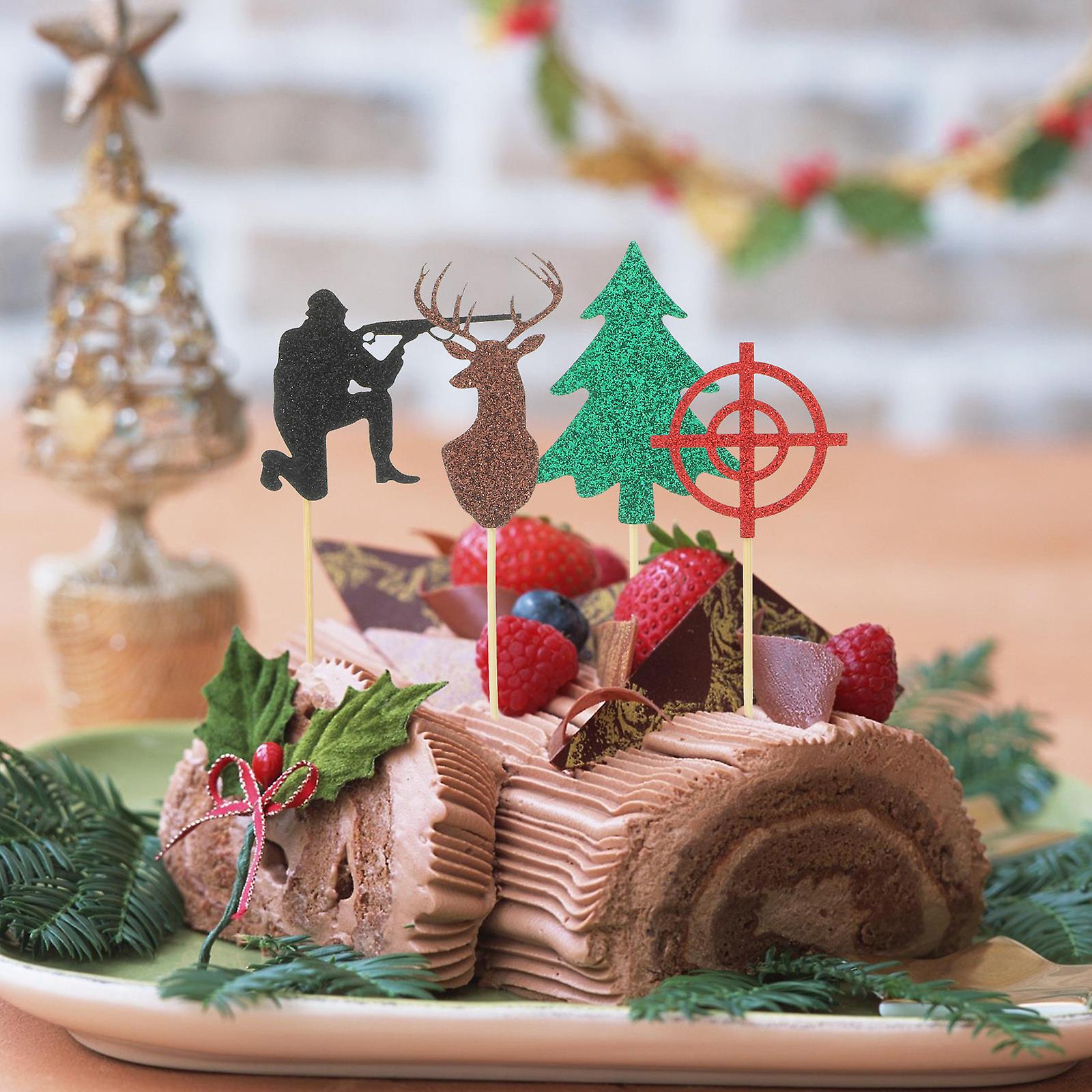 12pcs Birthday Party Cake Decoration Hunting Theme Cupcake Topper ...