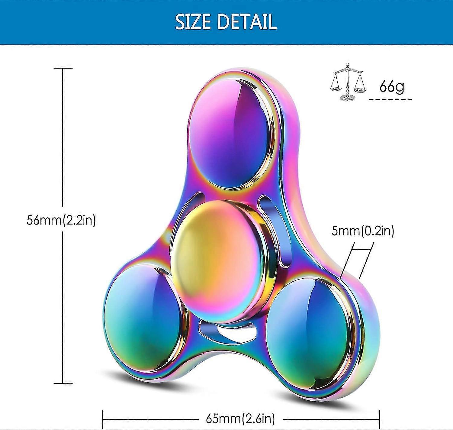 Fidget Spinner Toy Durable Stainless Steel Bearing High Speed Spins Metal Hand Spinner Edc Adhd ...