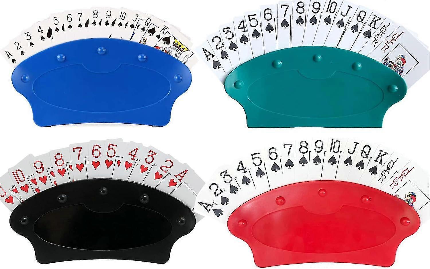 4 Pieces Playing Cards Holder, Playing Cards Holder Hands-Free Playing ...