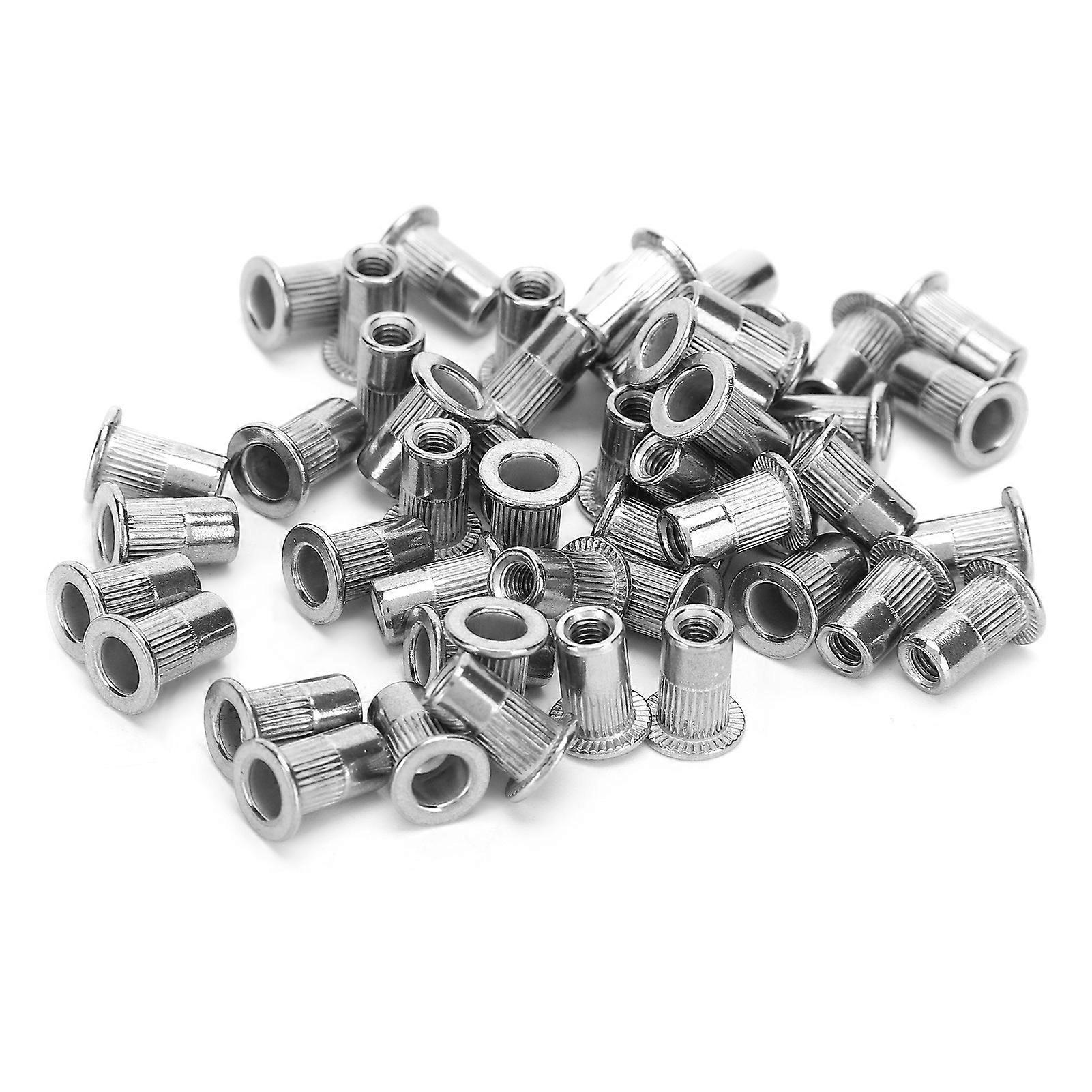 50pcs Stainless Steel Rivet Nut Ribbing M3 Fastener Hardware Industrial ...