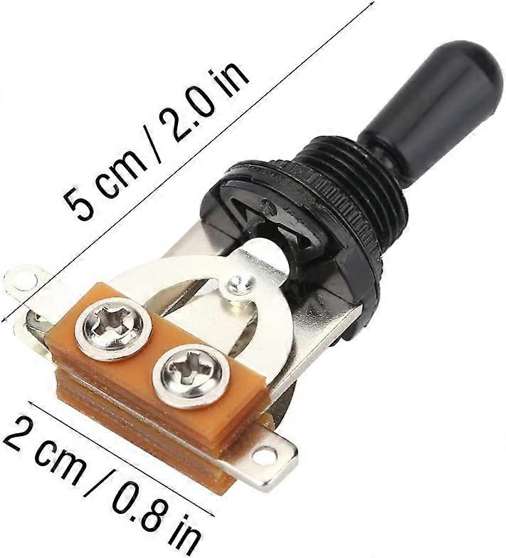 3-Way Guitar Toggle Switch Metal Pickup Selector Switch with Brass Tip ...