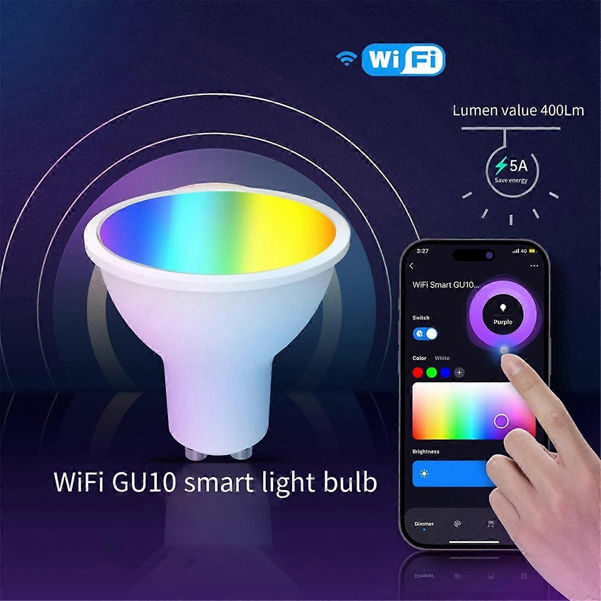 Interface RGB Light Bulb App Remote Control 5W Dimmable Wifi Graffiti ...