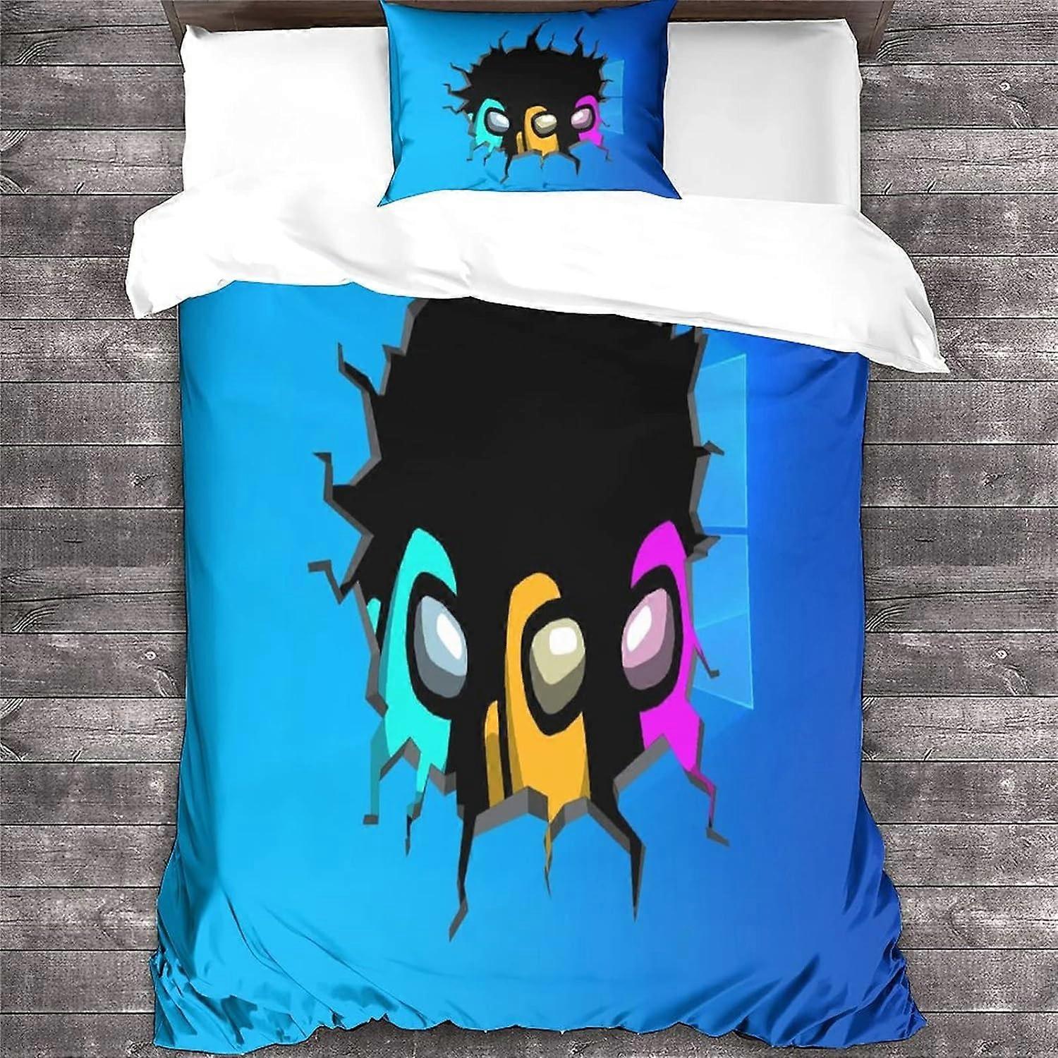 Among Us! Microfiber Duvet Cover Set D,For Adults And Children Together ...