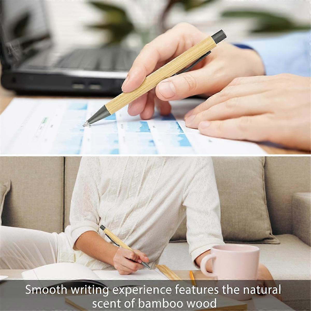 100Pcs Bamboo Pens Bulk Wooden Bamboo Pens Engraving Wooden Ballpoint Pen Gift Pen Bulk | Fruugo UK