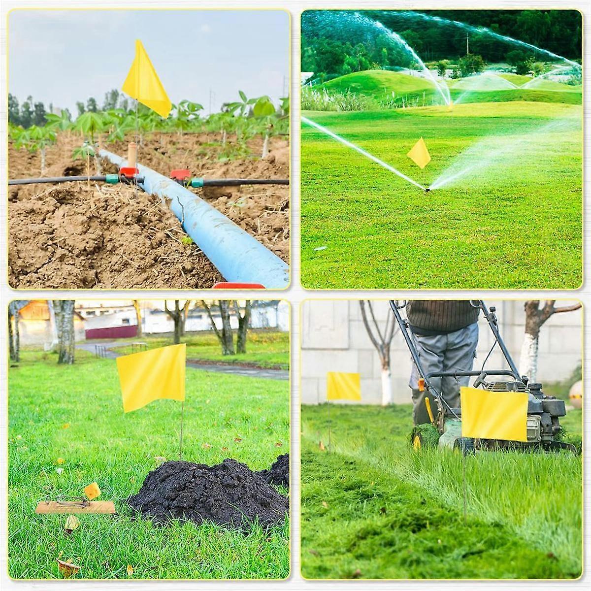 Marking Flags Marker Flags for Lawn 30 Pack, PVC Small Flags,Marking Flags Lawn Flags, Garden ...