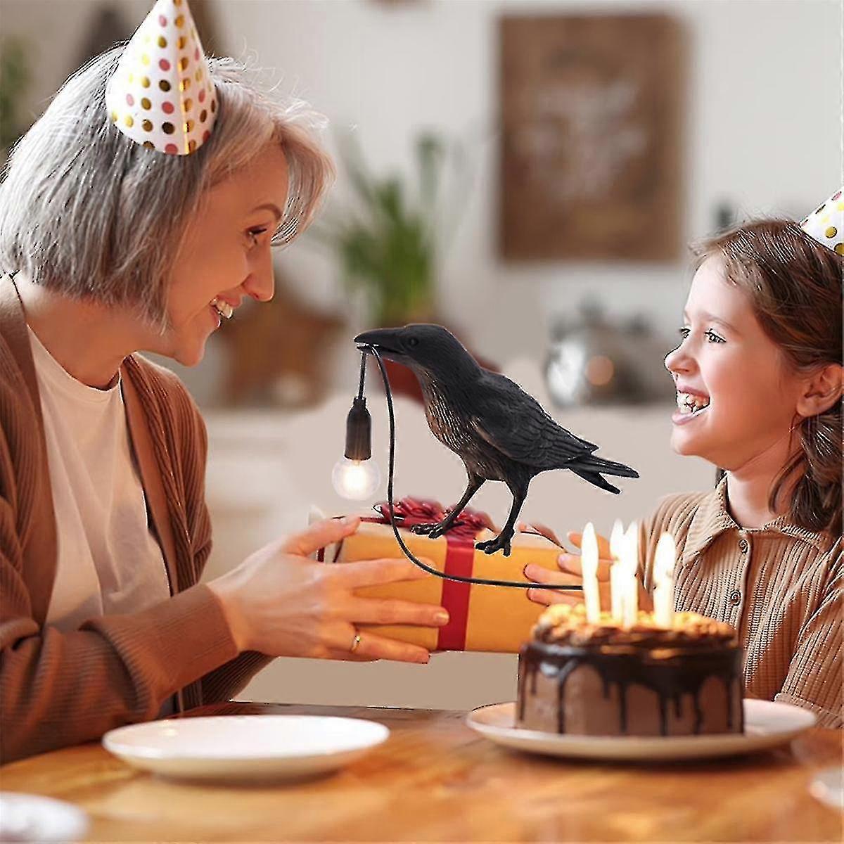 Us Plug,crow Lamp-raven Table Lamp With Bulb, Gothic Crow Light - Raven ...