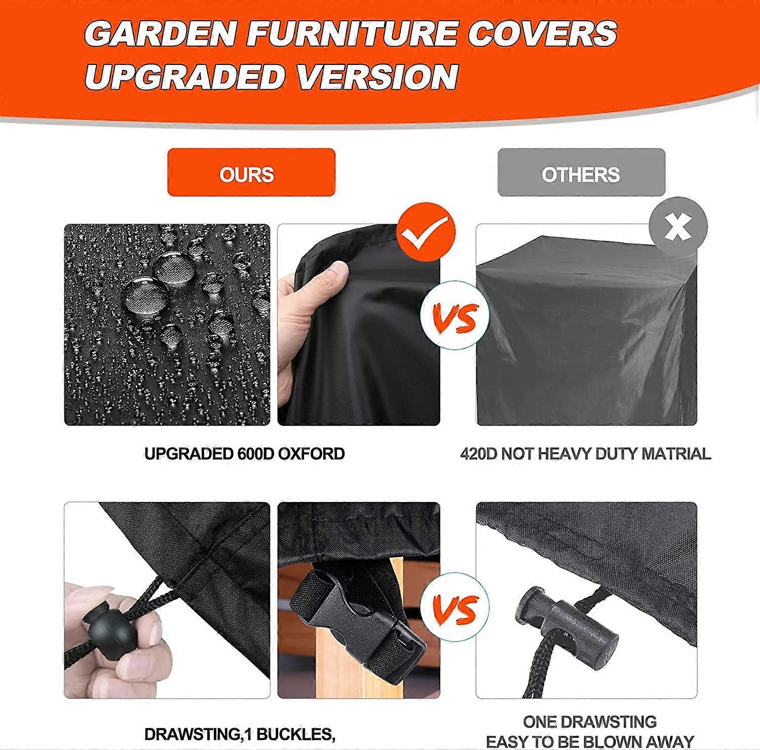 Round Waterproof Fire Pit Cover, Windproof, UV Resistant, Tear ...